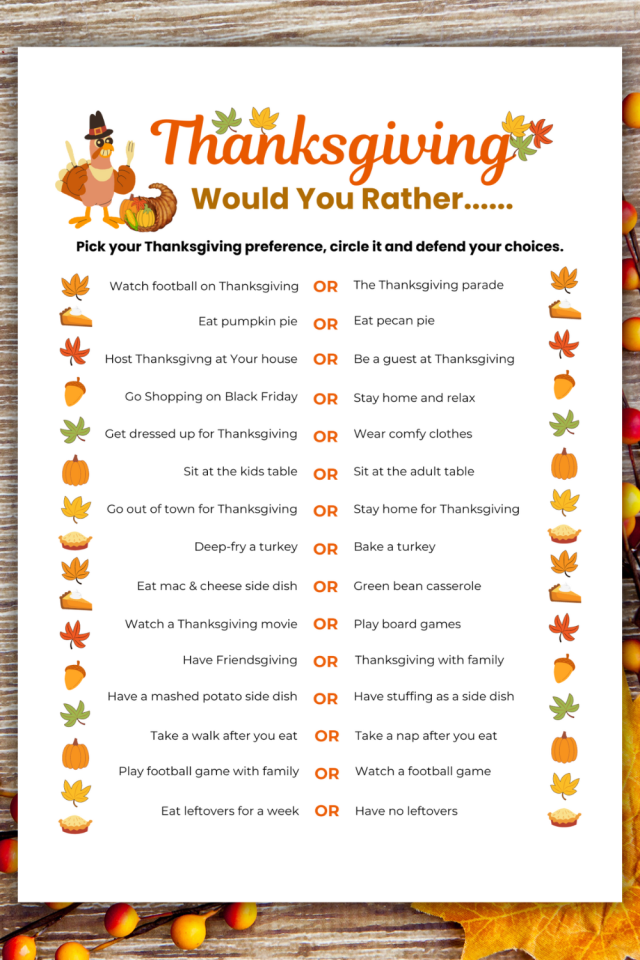 Fun Printable Thanksgiving Games for Family and Friends | Happy Mom Hacks